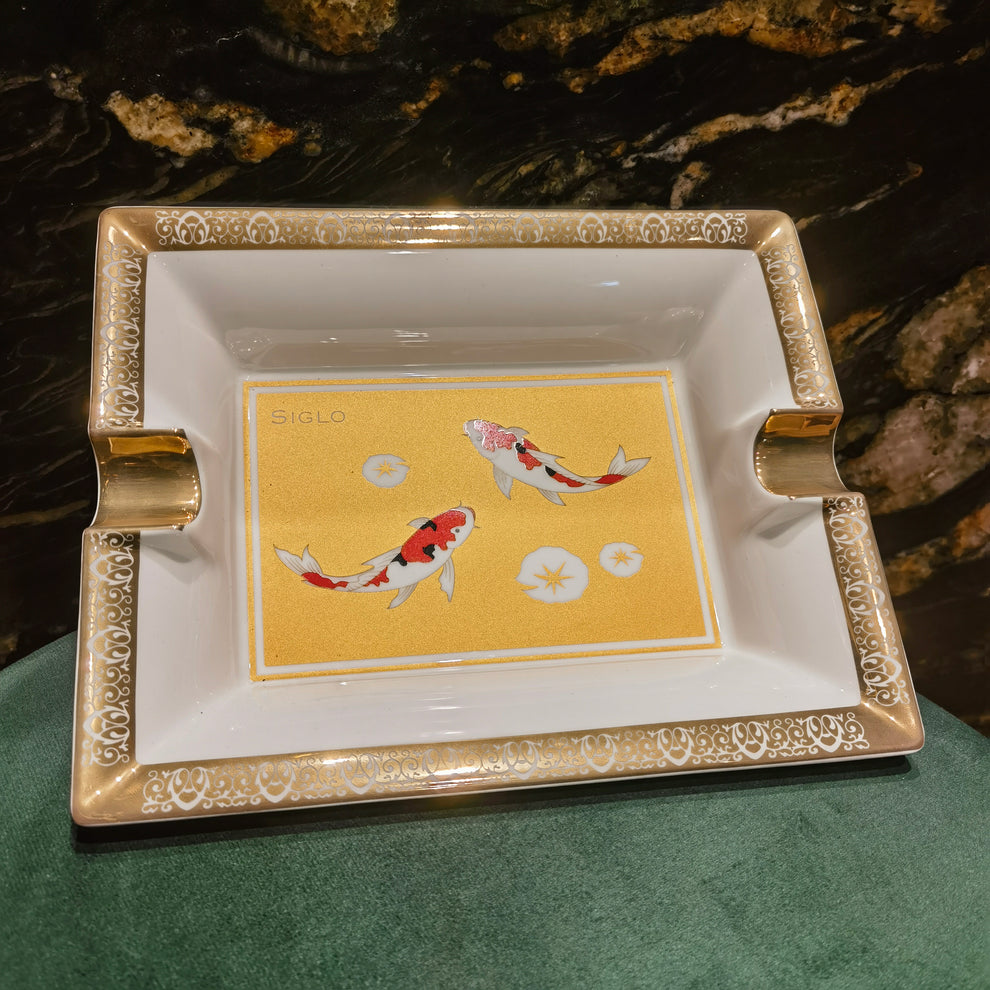 Siglo KOI Fish Ceramic Cigar 2 Slot Ashtray Cigar Holder – Double Bay ...